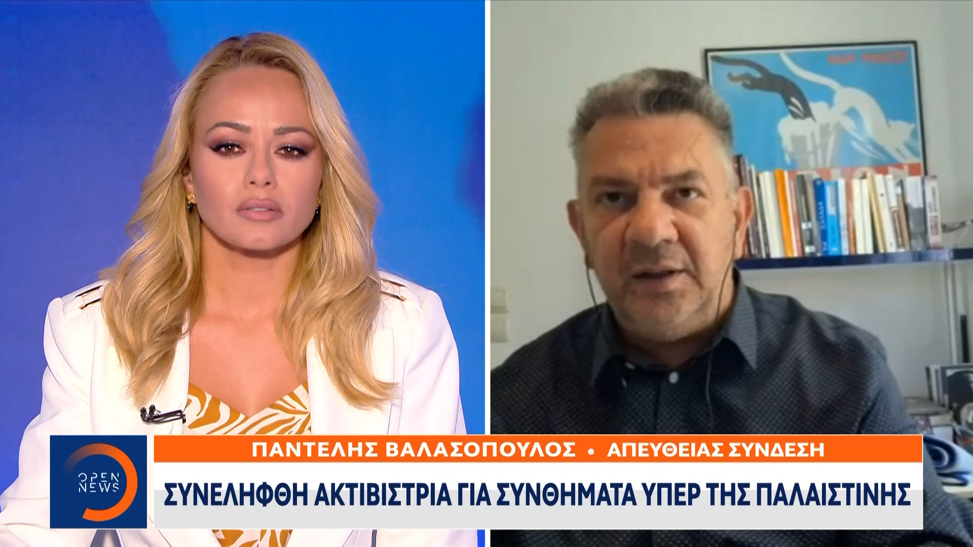 Συνελήφθη ακτιβίστρια για συνθήματα υπέρ της Παλαιστίνης | OPEN TV