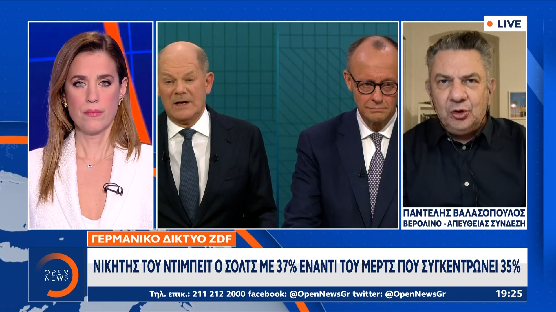 Νικητής του ντιμπέιτ ο Σολτς με 37% έναντι του Μερτς που συγκεντρώνει ...