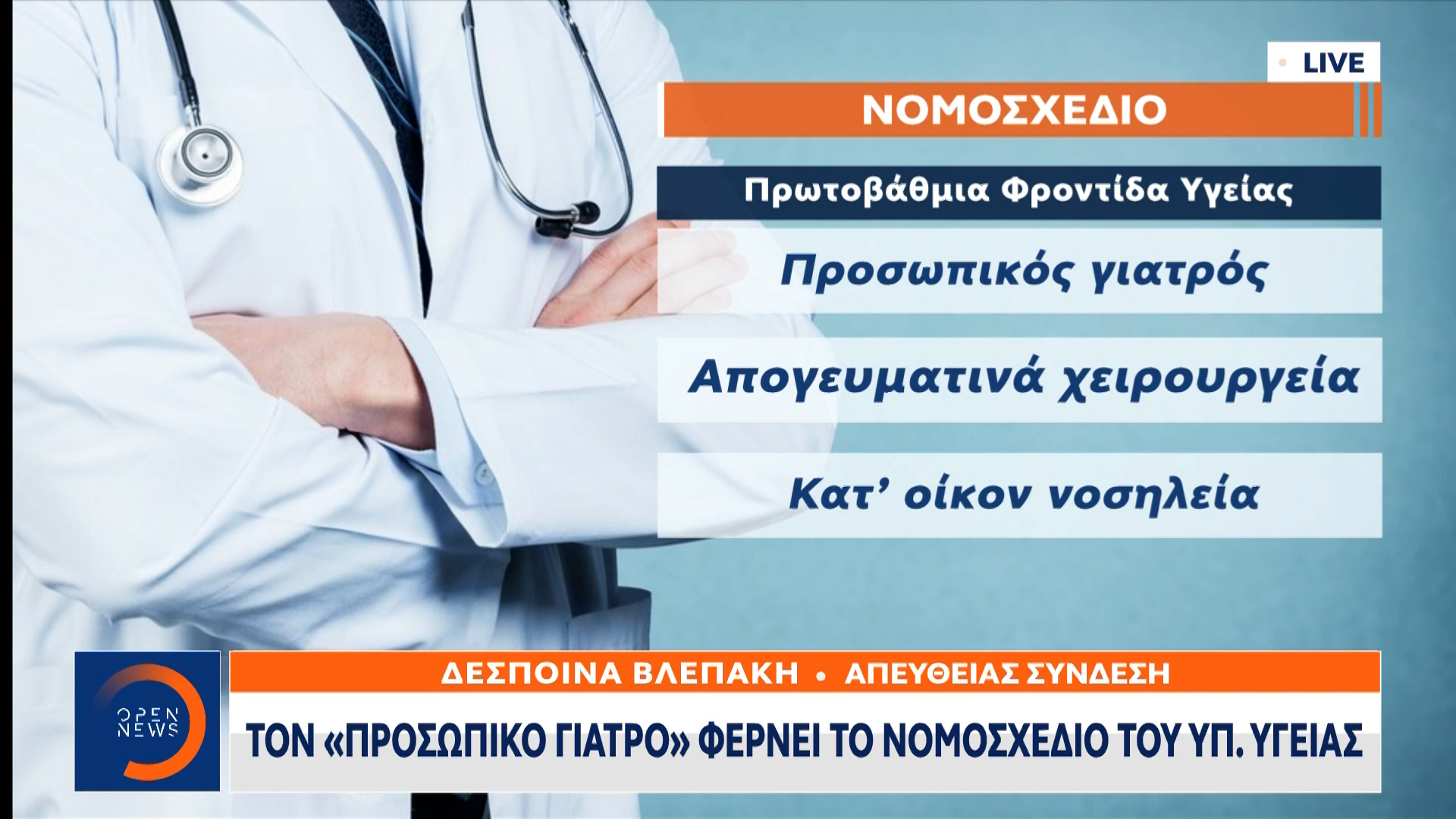 Τον «προσωπικό γιατρό» φέρνει το νομοσχέδιο του Υπ. Υγείας | OPEN TV