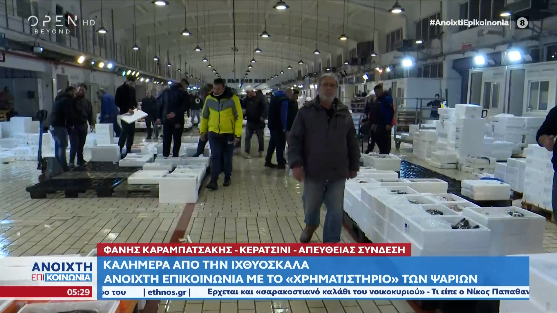 Καλημέρα από την ιχθυόσκαλα, το «χρηματιστήριο» των ψαριών | OPEN TV