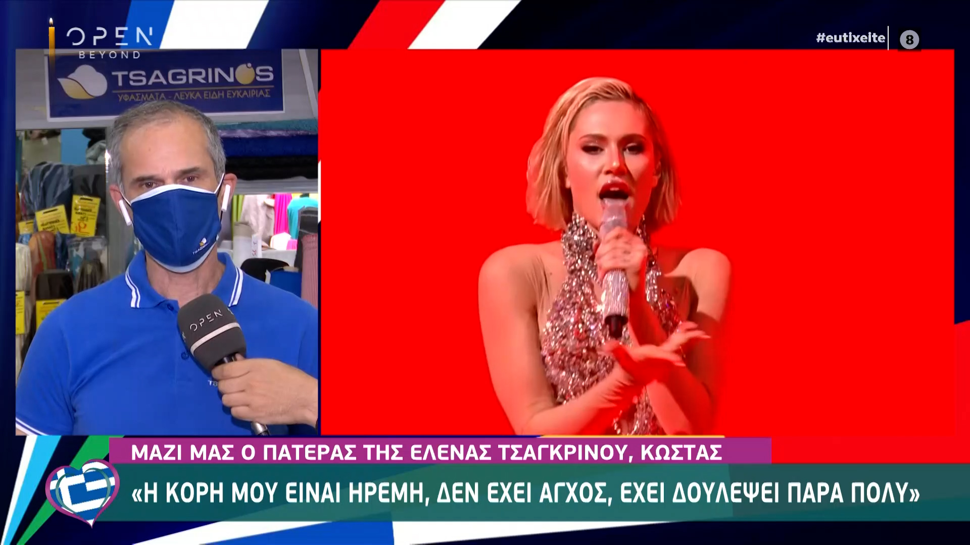 Πατέρας Έλενας Τσαγκρινού: Η κόρη μου είναι ήρεμη, δεν έχει άγχος, έχει ...