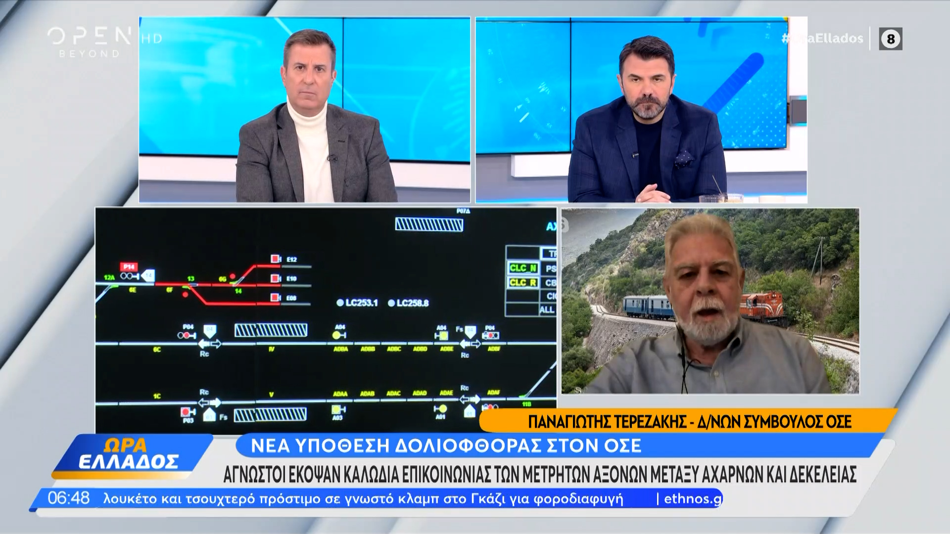 Ο Παναγιώτης Τερεζάκης για τη νέα δολιοφθορά στον ΟΣΕ και τα Τέμπη ...