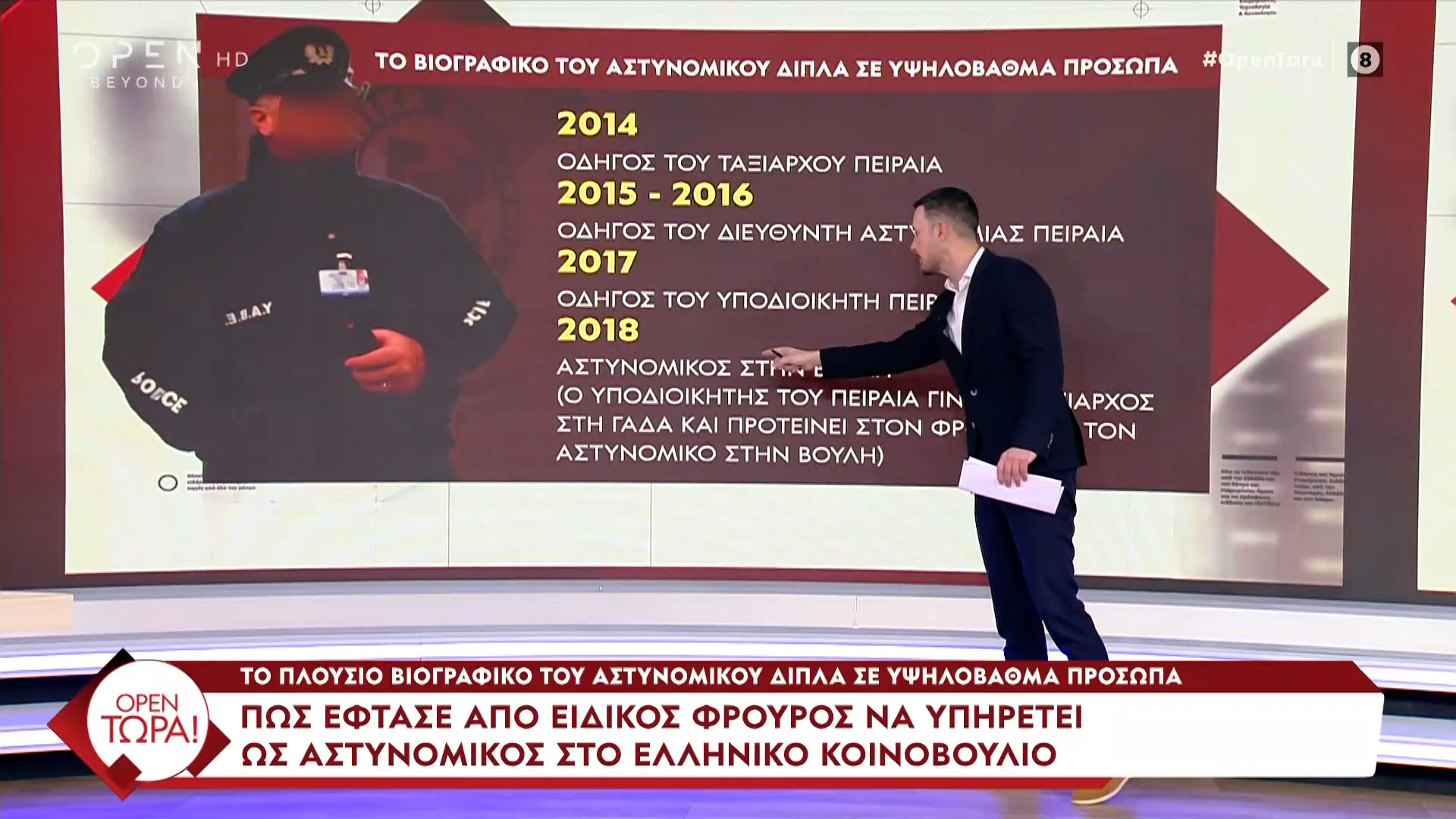 Το πλούσιο βιογραφικό του αστυνομικού της βουλής | OPEN TV