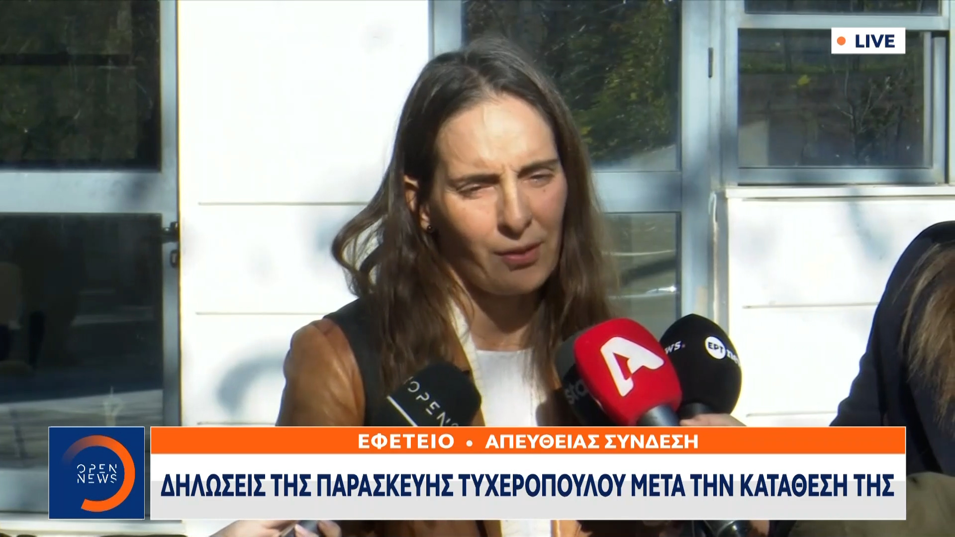 Δηλώσεις της Παρασκευής Τυχεροπούλου μετα την κατάθεση της | OPEN TV