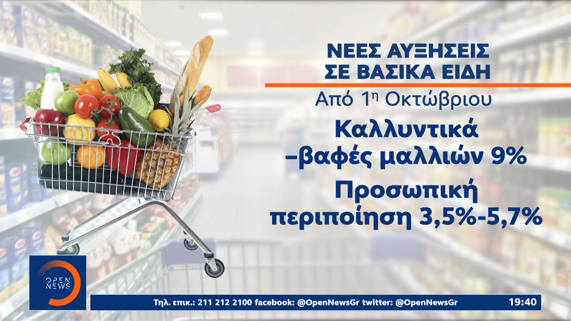 Αυξήσεις «φωτιά»: Απλησίαστα τα είδη πρώτης ανάγκης | OPEN TV
