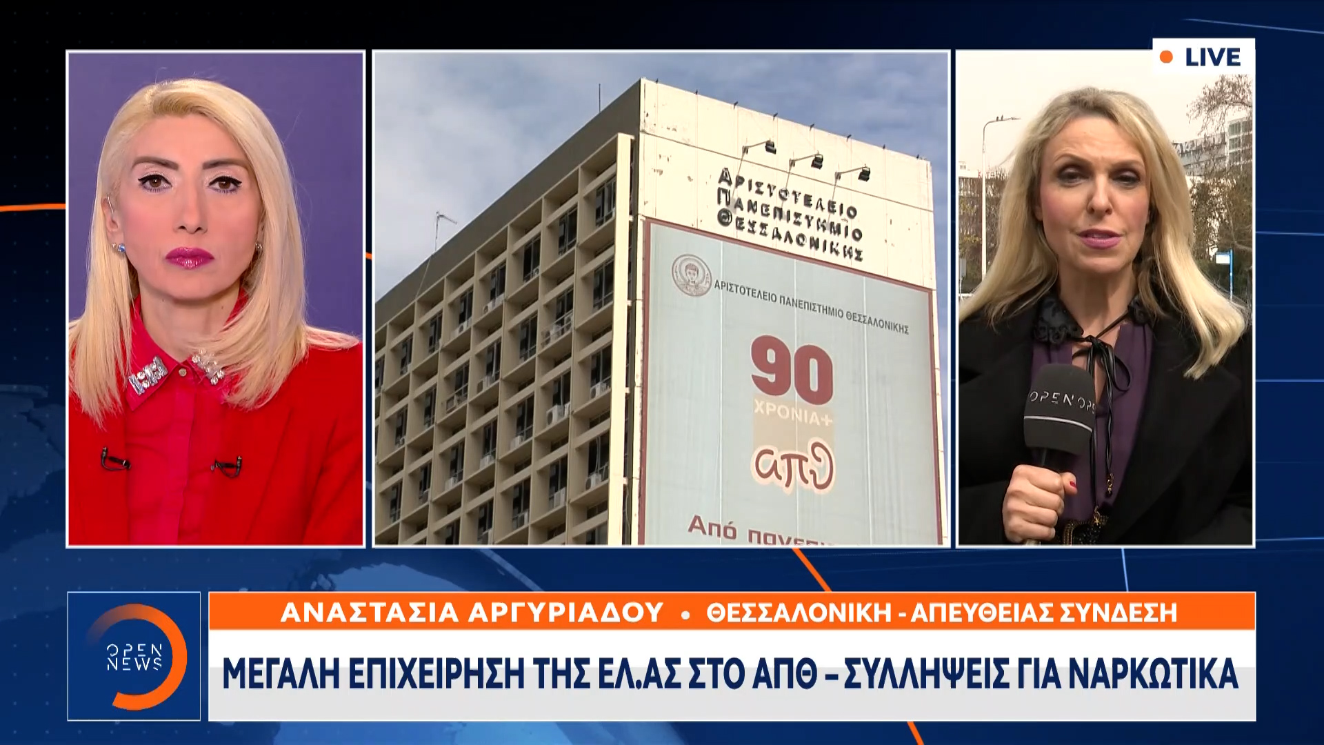 Μεγάλη επιχείρηση της ΕΛ.ΑΣ στο ΑΠΘ - Συλλήψεις για ναρκωτικά | OPEN TV