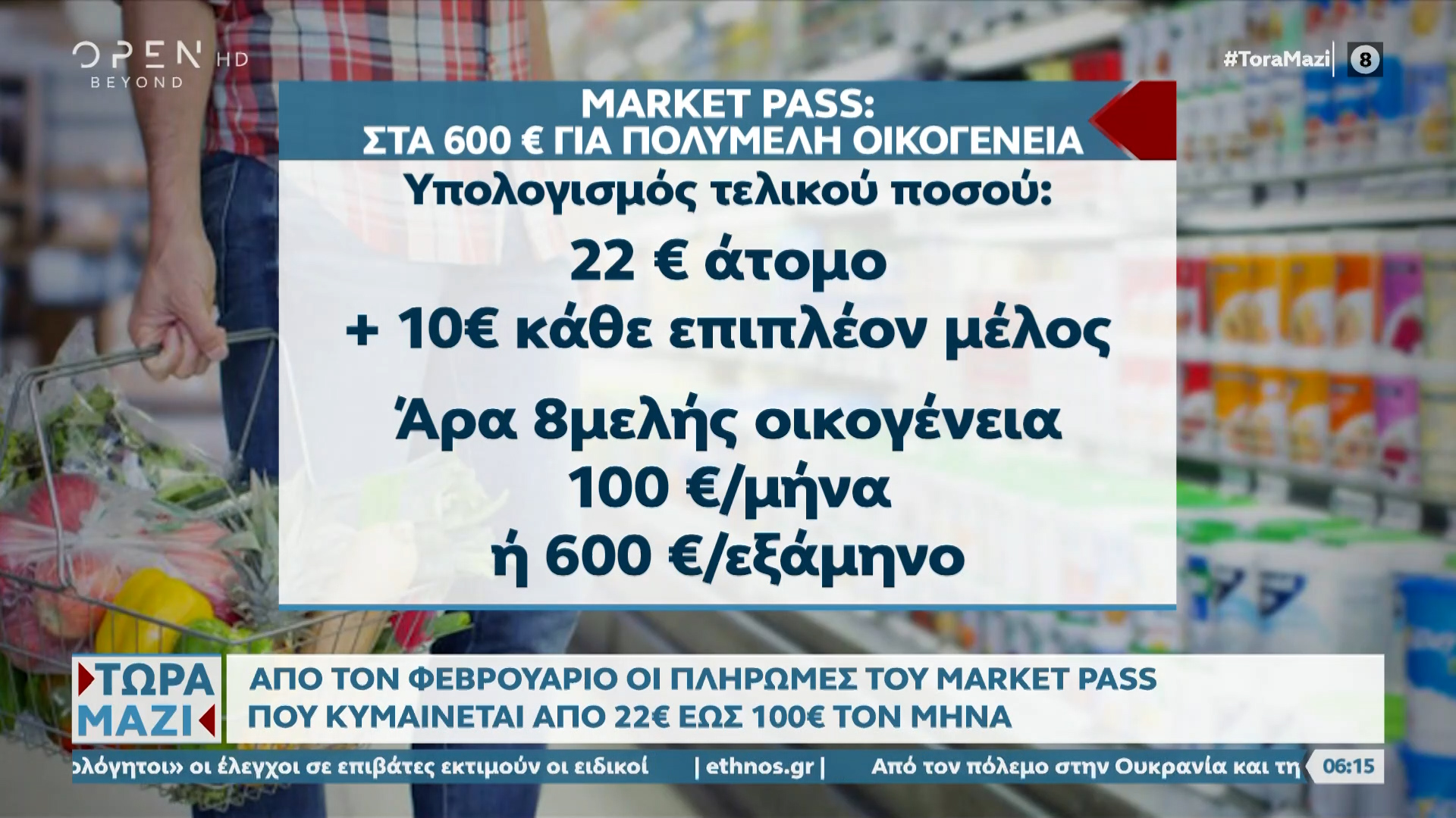 Από το Φεβρουάριο οι πληρωμές του Market Pass | OPEN TV
