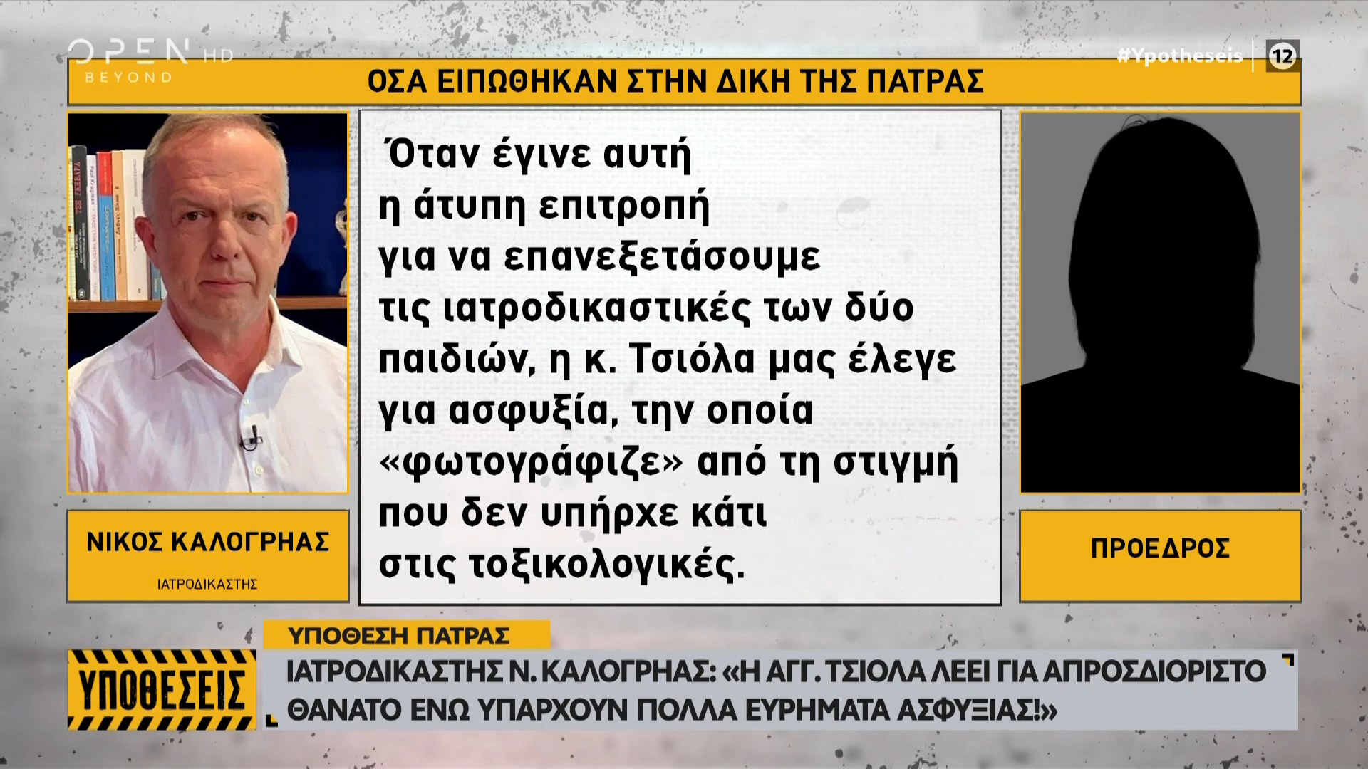 Υπόθεση Πάτρας : Η κατακεραύνωση του ιατροδικαστή Νίκου Καλόγρηα στην ...