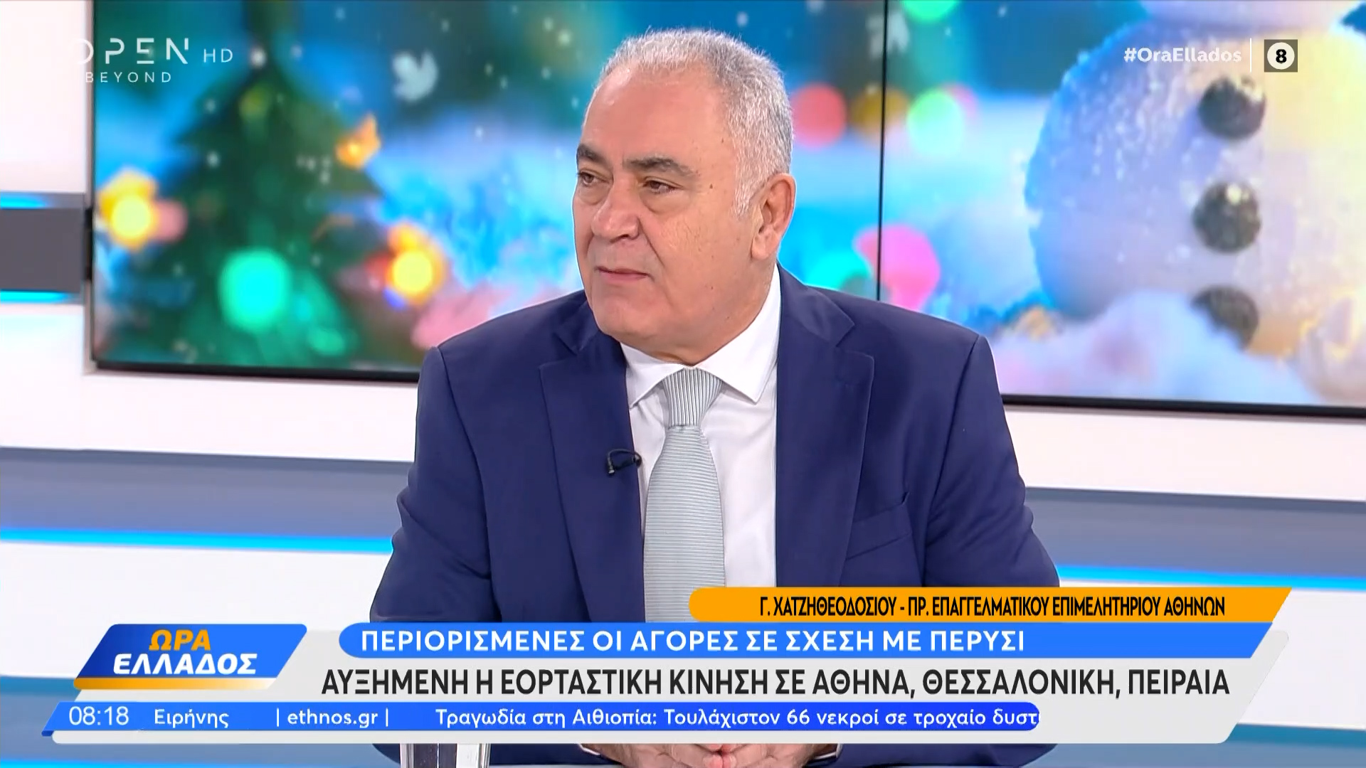 Ο Πρόεδρος του Επαγγελματικού Επιμελητηρίου Αθηνών Γ. Χατζηθεοδοσίου ...