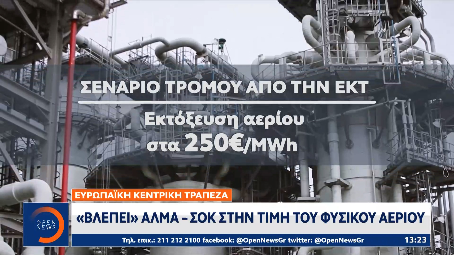 Ευρωπαϊκή Κεντρική Τράπεζα: «Βλέπει» άλμα – σοκ στην τιμή του φυσικού ...
