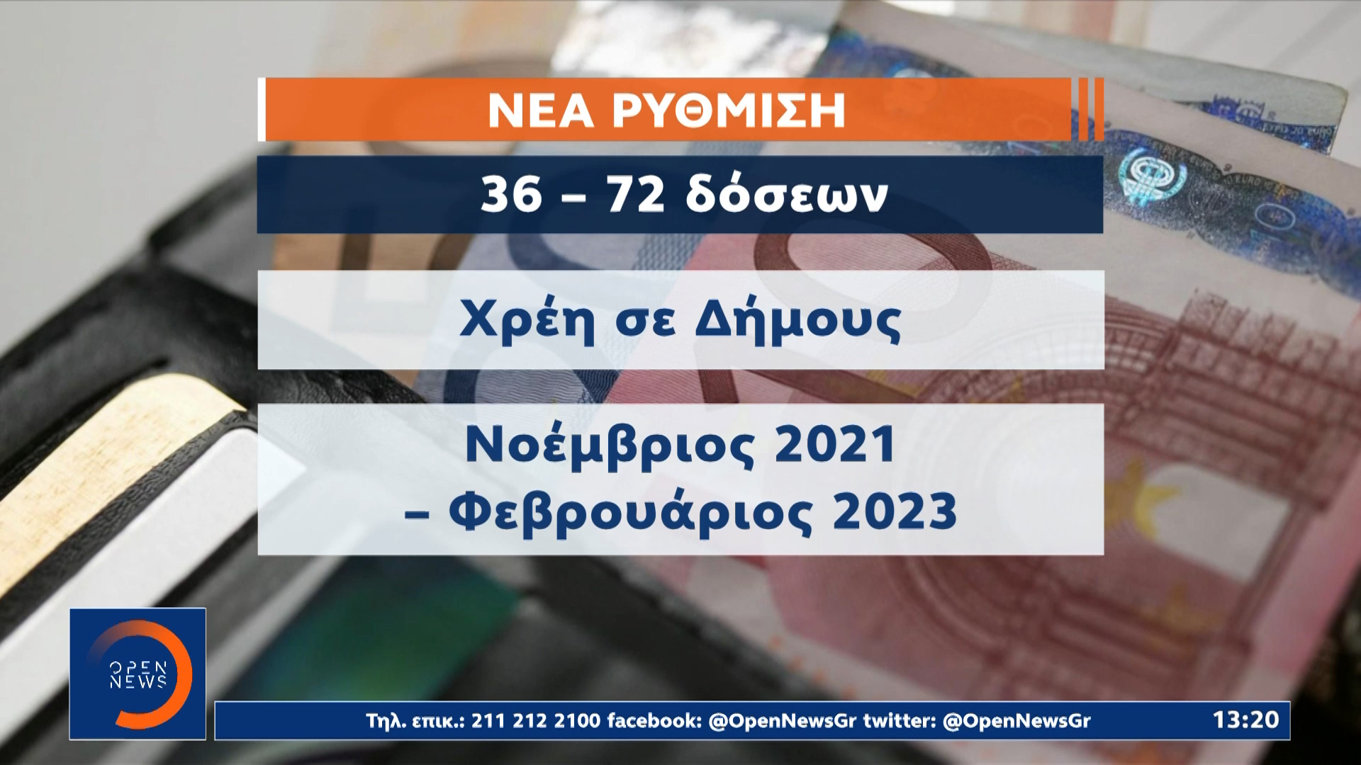 Στις 72 δόσεις και χρέη προς τους δήμους | OPEN TV