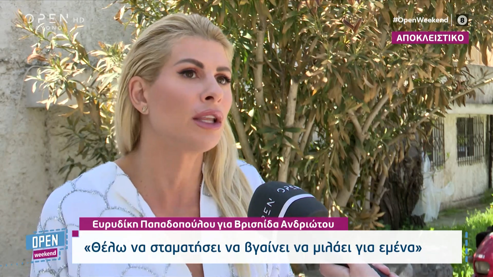Η Ευρυδίκη Παπαδοπούλου για τη Βρισηίδα Ανδριώτου: Θέλω να σταματήσει ...